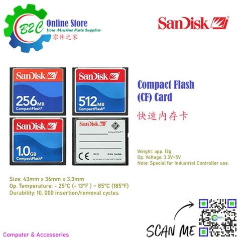 Scandisk MB MB GB Industrial Compact Flash Memory Scan Disk CF Card Sandisk San Disk