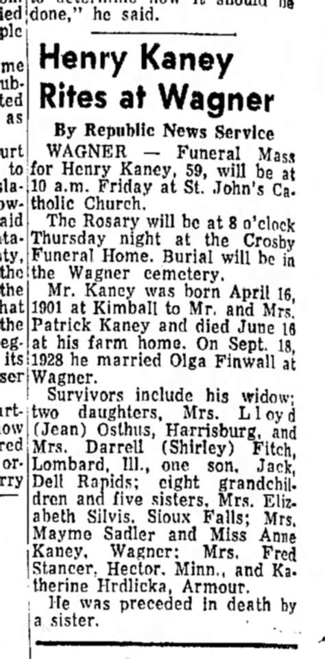 Henry J Kaney 1901 1970 Find A Grave Memorial