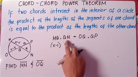 Chord Chord Power Theorem Grade 10 Math Youtube