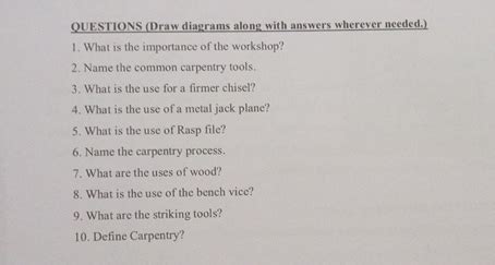 Solved QUESTIONS Draw Diagrams Along With Answers Wherever Chegg