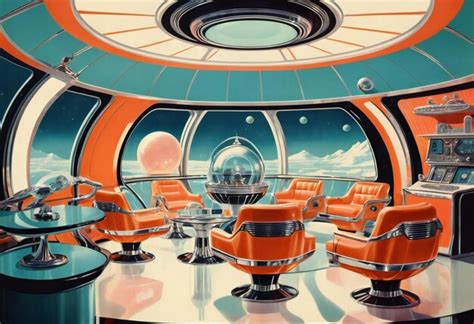 Poster Retro Futurism Premium Ai Generated Image