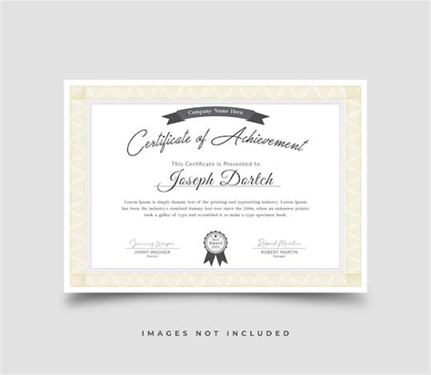 Premium Vector Vector Certificate Template