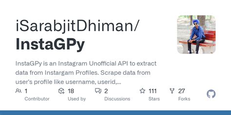 Github Isarabjitdhiman Instagpy Instagpy Is An Instagram Unofficial Api To Extract Data From