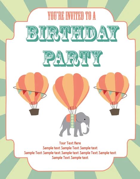 Circus Happy Birthday Card Stock Vector By ©twiggi 25135801