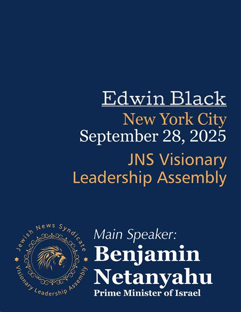 Edwin Black At The Jns Visionary Leadership Assembly Feature Group Media