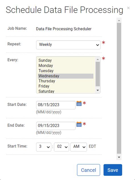 Data Process Scheduling PeopleFluent