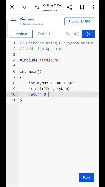 Addition Operator Using In C Program Operator Beginners Programming