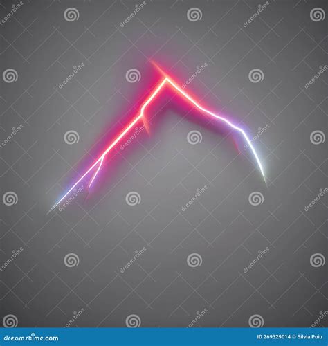 Lightning Shape Logo Style On Grey Background Isolated Generative Ai Stock Illustration