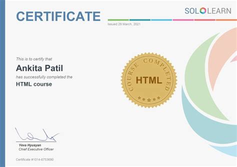 Ankita Patil On Linkedin Successfully Completed Html Course