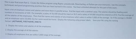 Solved This Is Your Final Exam Part 2 Create The Follow