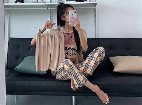 곰인형잠옷 홈웨어 편안한 파자마 세트 봄 밴딩 여름