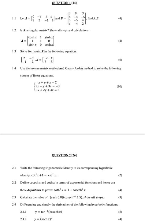 Solved Ouestion 1 24 11 ﻿let A 0 43532 14 ﻿and