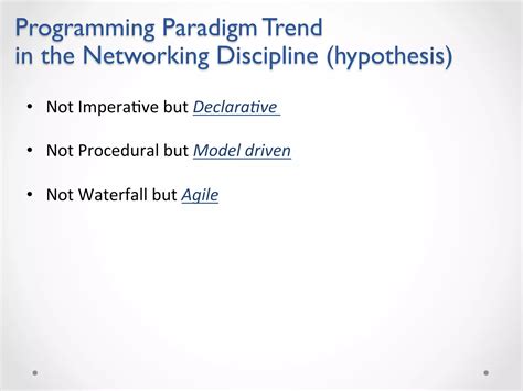 Declarative Programming And A Form Of Sdn Ppt