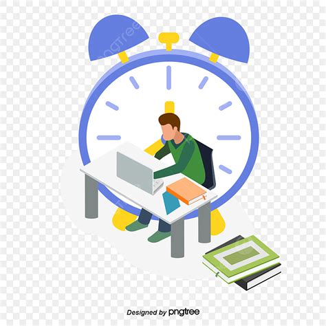Time Management Clipart Vector Overtime Stay Up To Time Management