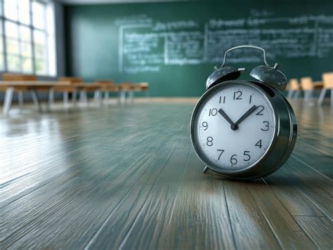 Alarm Clock In Classroom Premium Ai Generated Image