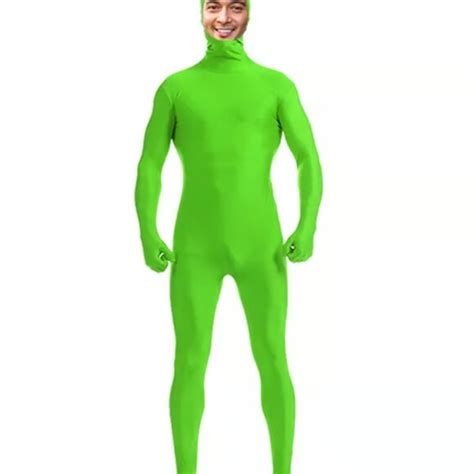 Holiday 2nd Skin Alien Green Full Bodysuit Zentai Gimp Green Screen