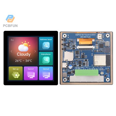 Pcbfun Esp32 S3 Touch Lcd 4 Esp32 S3 4 Inch Lcd Capacitive Touch Screen