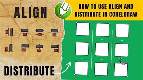 Align And Distribute In Coreldraw Coreldraw Alignment Youtube