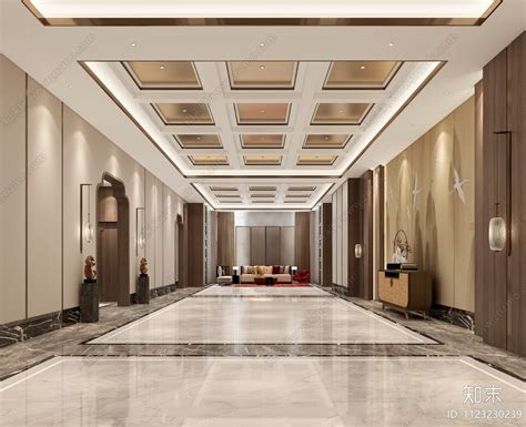 现代酒店休息区3d模型下载【id1123230239】知末3d模型网