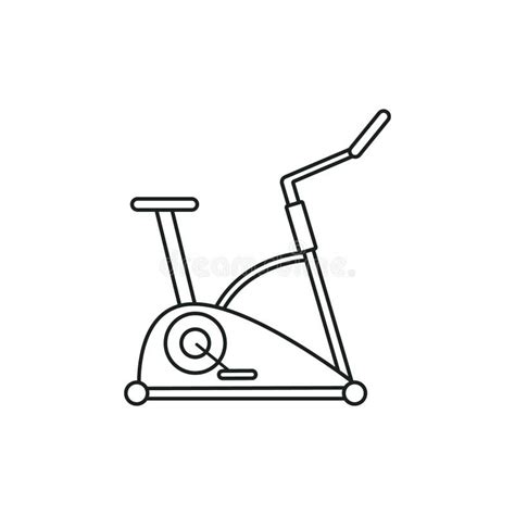 Exercise Bike Icon Vector Training Apparatus Illustration Sign Gym