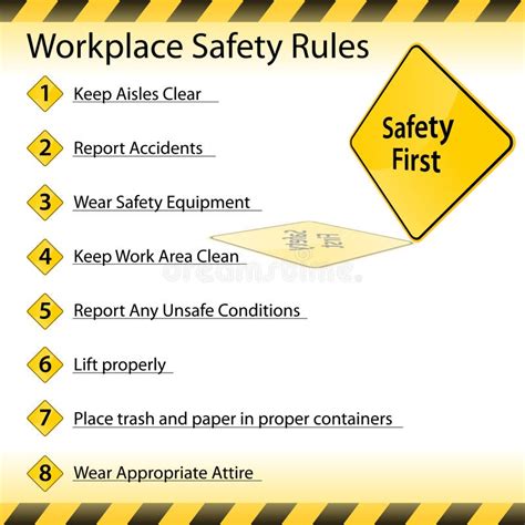 Workplace Safety Rules Stock Vector Illustration Of Containers 22981918
