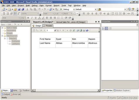 Layout Data Horizontally In Srs Robert Maclean