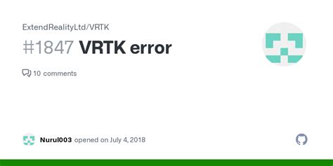 Vrtk Error · Issue 1847 · Extendrealityltdvrtk · Github