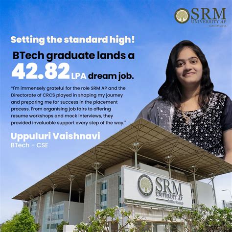 Srmap Placement Btech Engineering Placementsuccess Futureleaders Admissionsopen