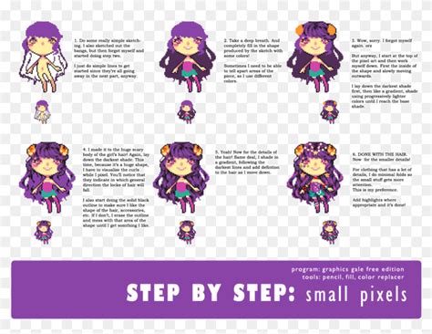 Step By Step Pixel Art Tutorial Hd Png Download 958x6956883475
