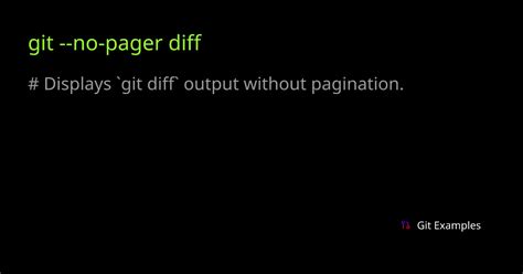 Git No Pager Diff