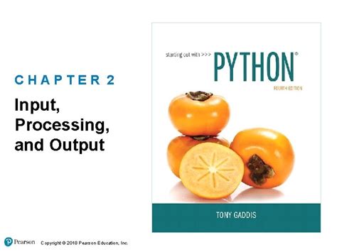 Chapter 2 Input Processing And Output Copyright 2018