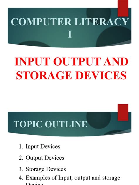 3 Input Output And Storage Devices Pdf Computer Data Storage