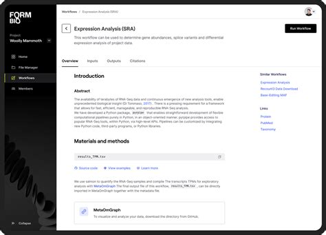 Computational Life Sciences Collaboration Platform Form Bio
