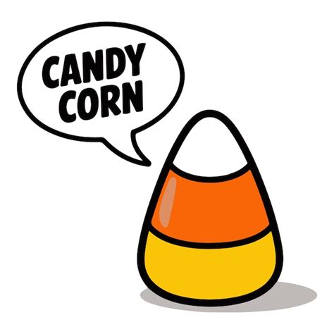 Halloween Candy Corn Cartoon Vector Icon Illustration Flat Cartoon