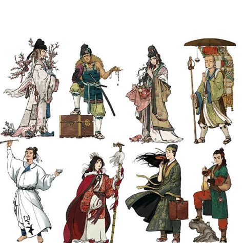 江南百景图 人物原画 花瓣网