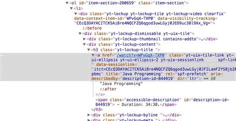 Java Trouble Locating Youtube Video Link On Youtube Search Results