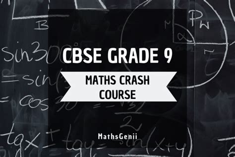 the cbse class ix math crash course