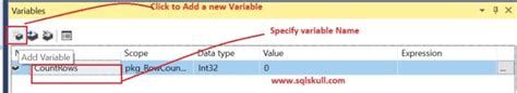 Row Count Transformation In Ssis Sql Bi Tutorials