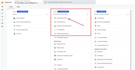 disable automatic ga4 property creation torchbox