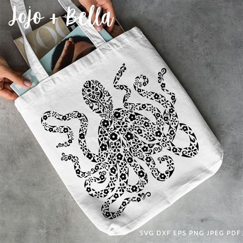 Mandala Octopus Svg Zentangle Svg Mandala Svg Octopus Etsy Uk