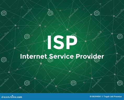 Isp Internet Service Provider White Text Illustration With Green Constellation Map As Background