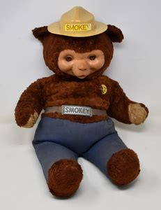 Vintage 1950s Smokey The Bear 19 Plush Toy