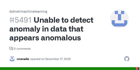 Unable To Detect Anomaly In Data That Appears Anomalous · Issue 5491