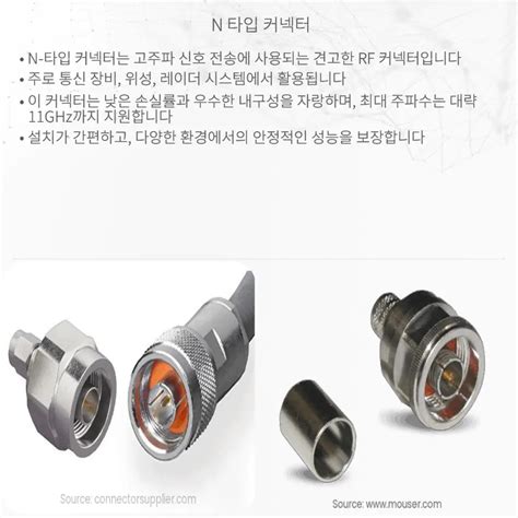 N 타입 커넥터 작동 방식 응용 프로그램 및 장점