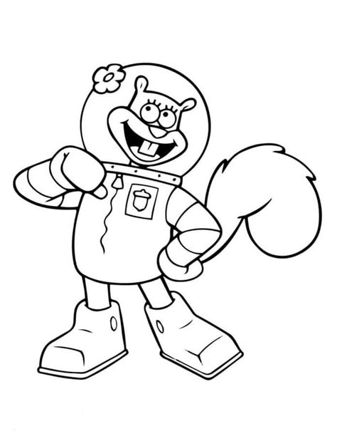Nice Sandy Cheeks Coloring Page Download Print Or Color Online For Free