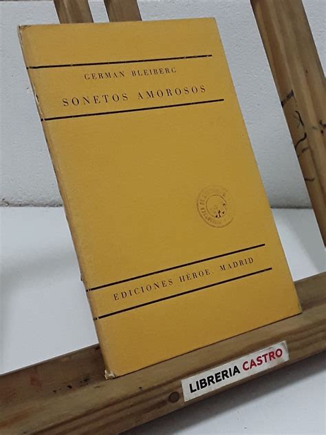 Librería Castro Sonetos Amorosos German Bleiberg