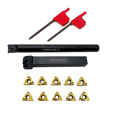 Lathe Threading Tool External Internal Holder W Inserts Wrench Set