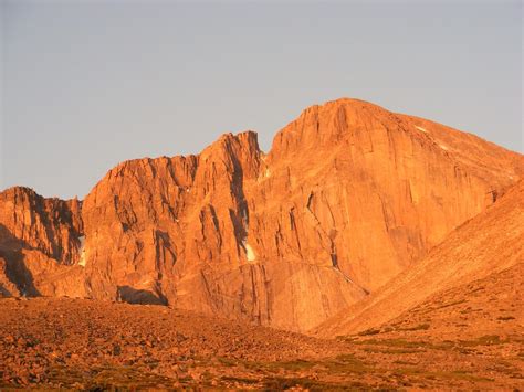 Longs Peak East Face At Sunrise August 09 Saw This As We C Flickr