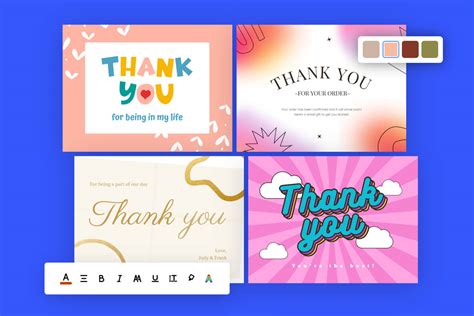 Design Thank You Cards Custom Thank You Card Maker Fotor