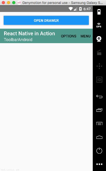 10 android specific components and apis · react native in action